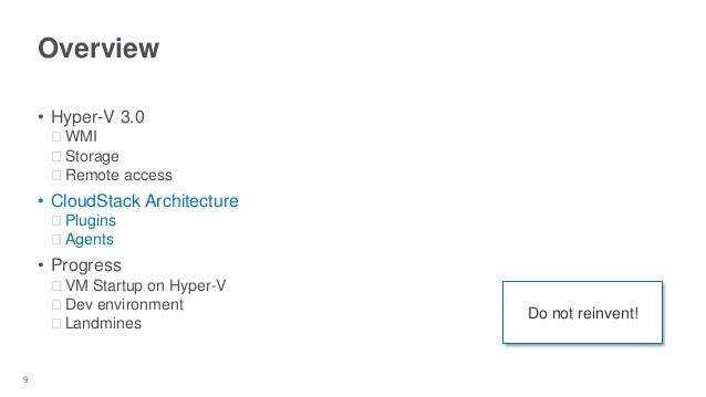 Supporting Hyper-V 3.0 on Apache CloudStack
