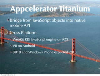 Augmented Reality with JavaScript and Appcelerator Titanium | PPT