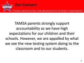 TAMSA Overview: Texas STAAR Testing | PDF