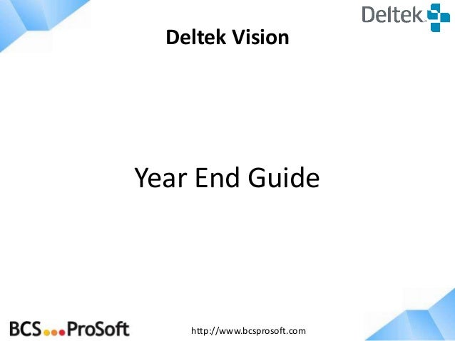 Deltek Vision Q4-2012 Year-End UGM