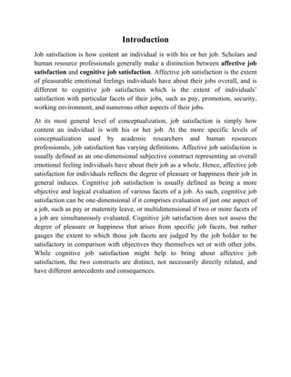 A STUDY ON JOB SATISFACTION IN BANKING SECTOR IN BANGLADESH | PDF