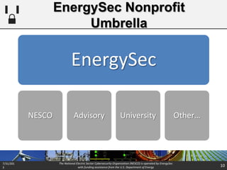 EnergySec & National Electric Cyber Security Organization (NESCO ...
