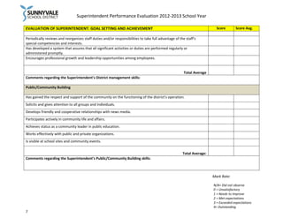 2012 13 superintendent evaluation ssd form | PDF