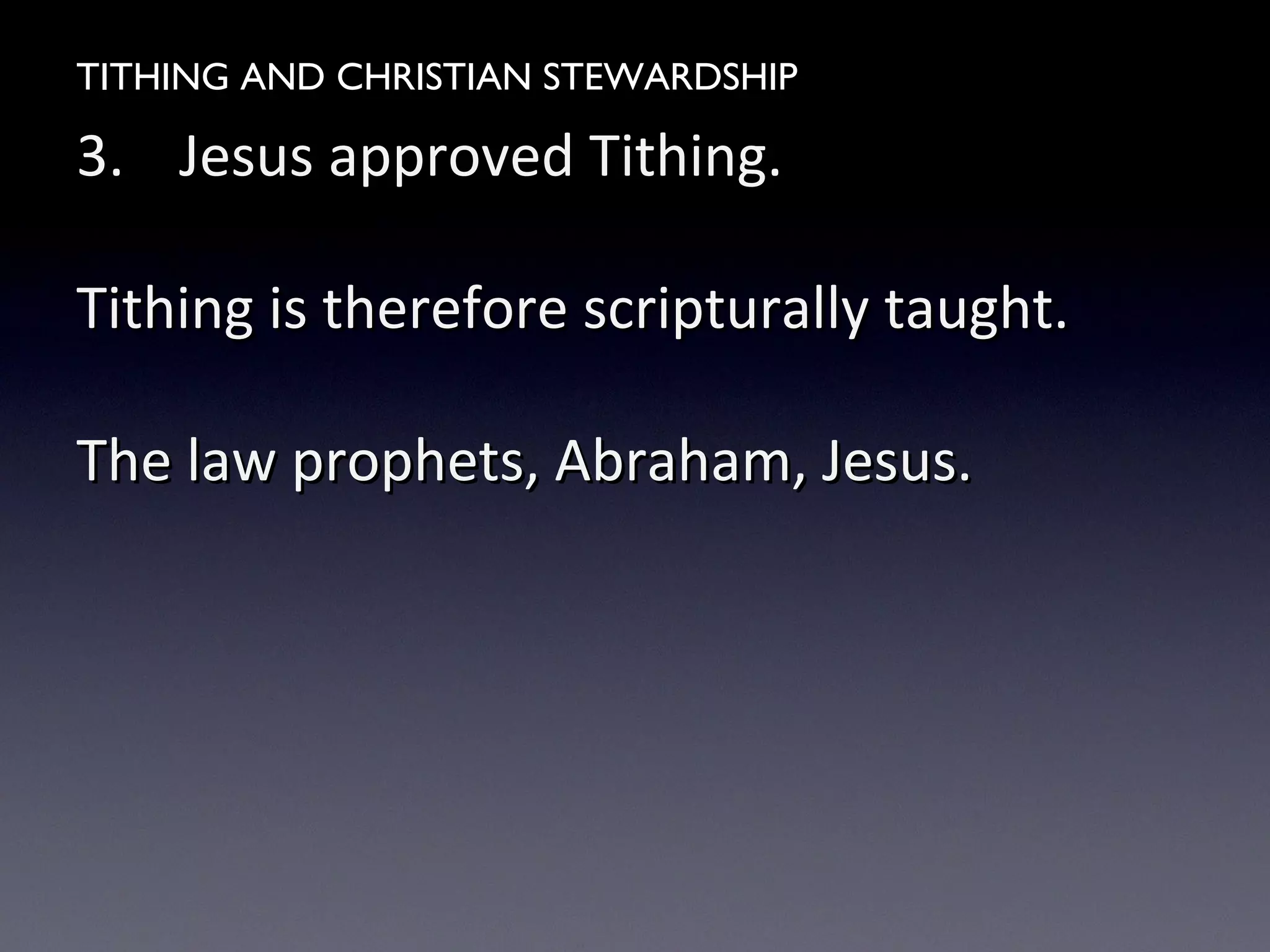 Tithing and Christian Stewardship | PPT