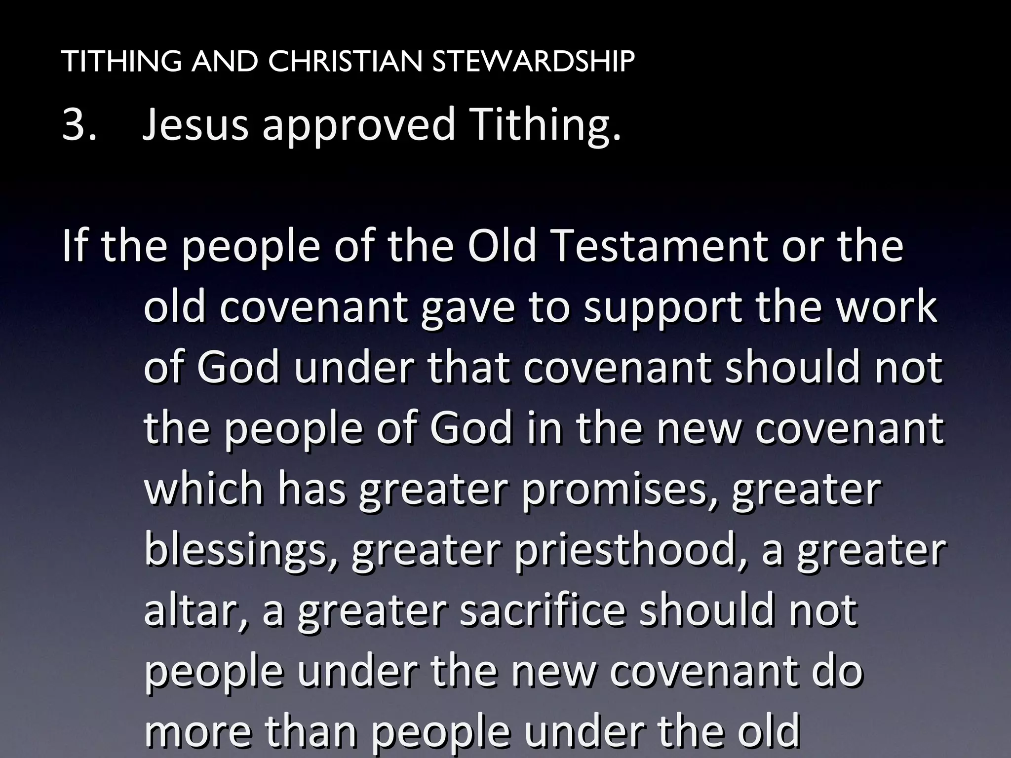 Tithing and Christian Stewardship | PPT