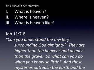 The Reality of Heaven | PPT