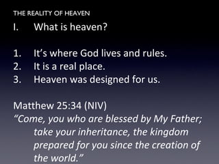 The Reality of Heaven | PPT