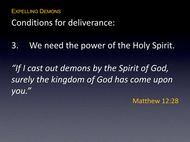 Expelling Demons | PPT | Christianity | Religion & Spirituality