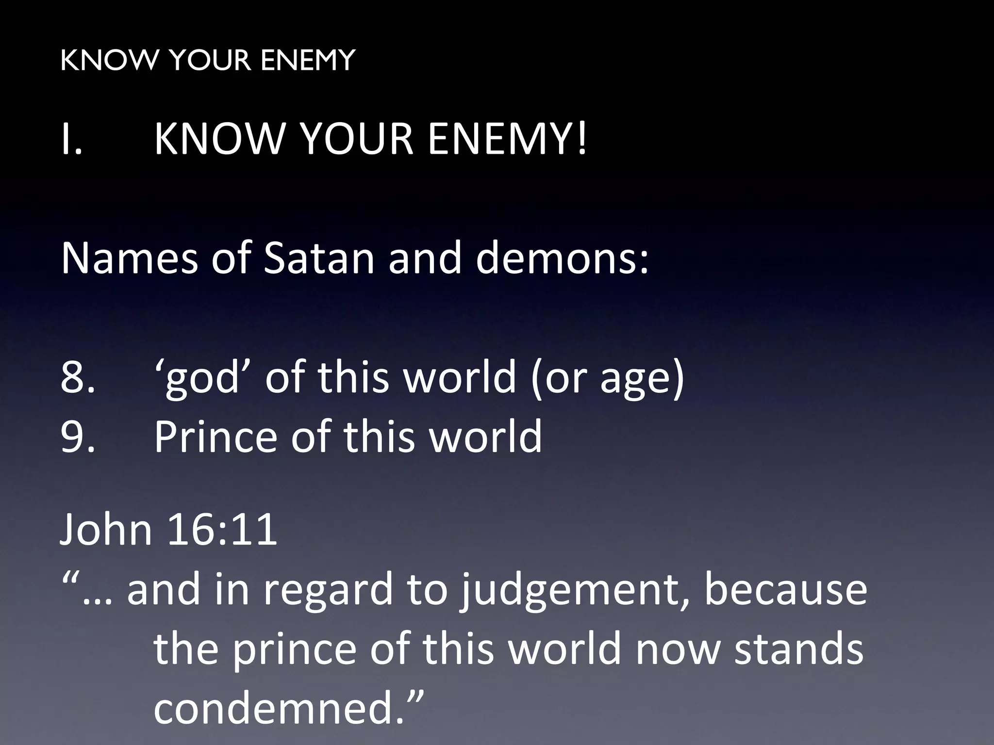 Know Your Enemy | PPT