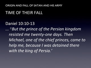 Origin and Fall of Satan and His Army | PPT