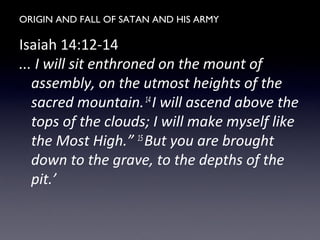 Origin and Fall of Satan and His Army | PPT