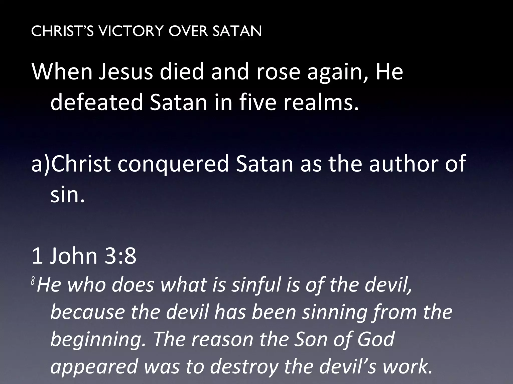 Christ's Victory Over Satan | PPT