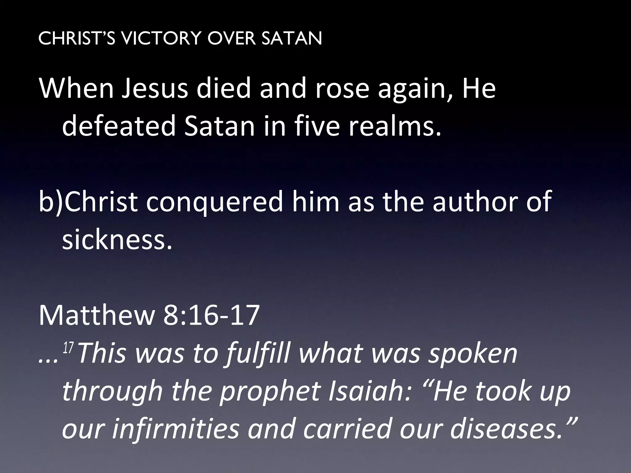 Christ's Victory Over Satan | PPT