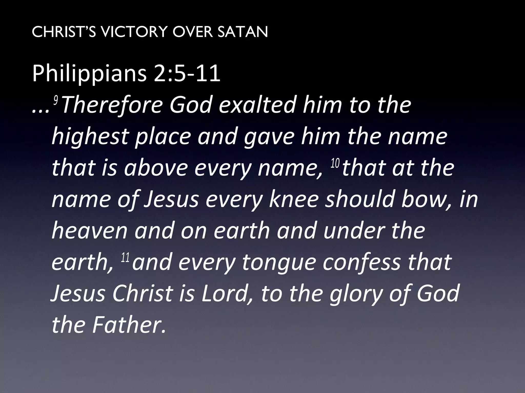 Christ's Victory Over Satan | PPT