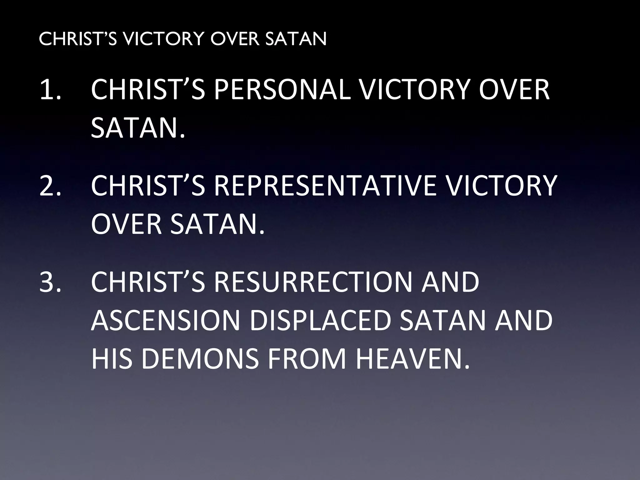 Christ's Victory Over Satan | PPT