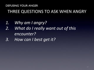 Defusing Your Anger | PPT