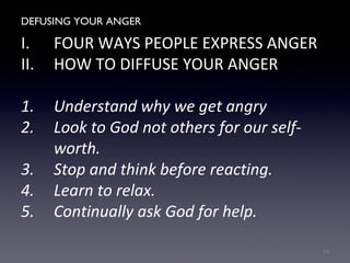 Defusing Your Anger | PPT