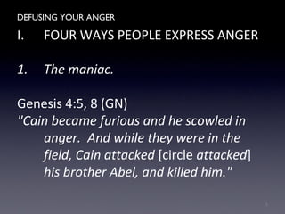 Defusing Your Anger | PPT