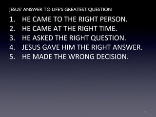 Jesus' Answers To Life's Greatest Questions | PPT