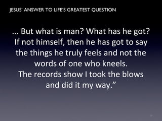 Jesus' Answers To Life's Greatest Questions | PPT