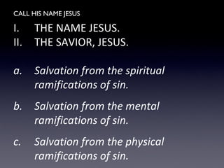 Call His Name Jesus | PPT