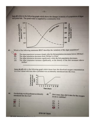 CAPE Environmental Science Unit 2 Paper 1 2012 | PDF