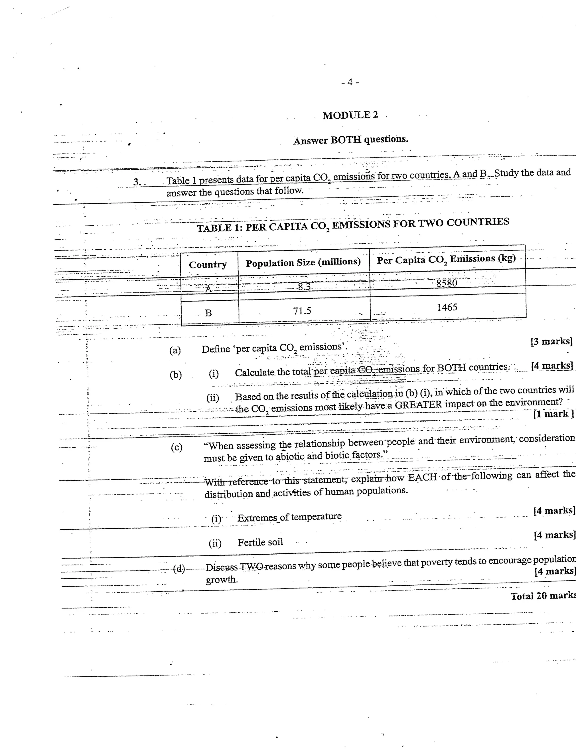 CAPE Environmental Science Unit 1 Paper 2 2012 | PDF