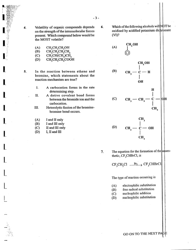 CAPE Chemistry Unit 2 Paper 1 2012 | PDF | Chemistry | Science