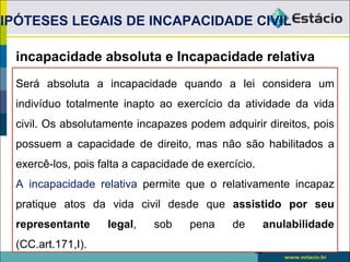 2012.1 semana 2 a pessoa natural -capacidade civil | PPT