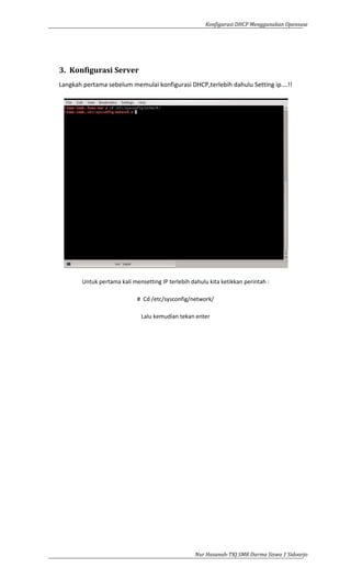 2012-33. konfigurasi dhcp menggunakan opensuse | PDF