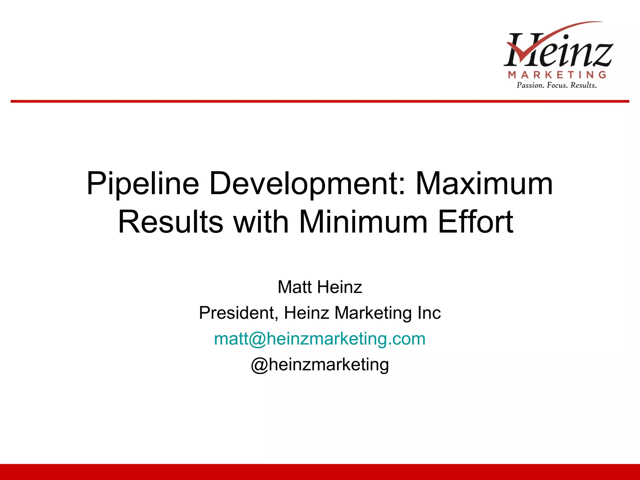 Sales Pipeline Development: Maxim | PPT