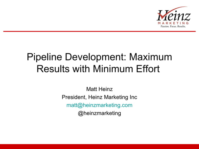 Sales Pipeline Development: Maxim | PPT