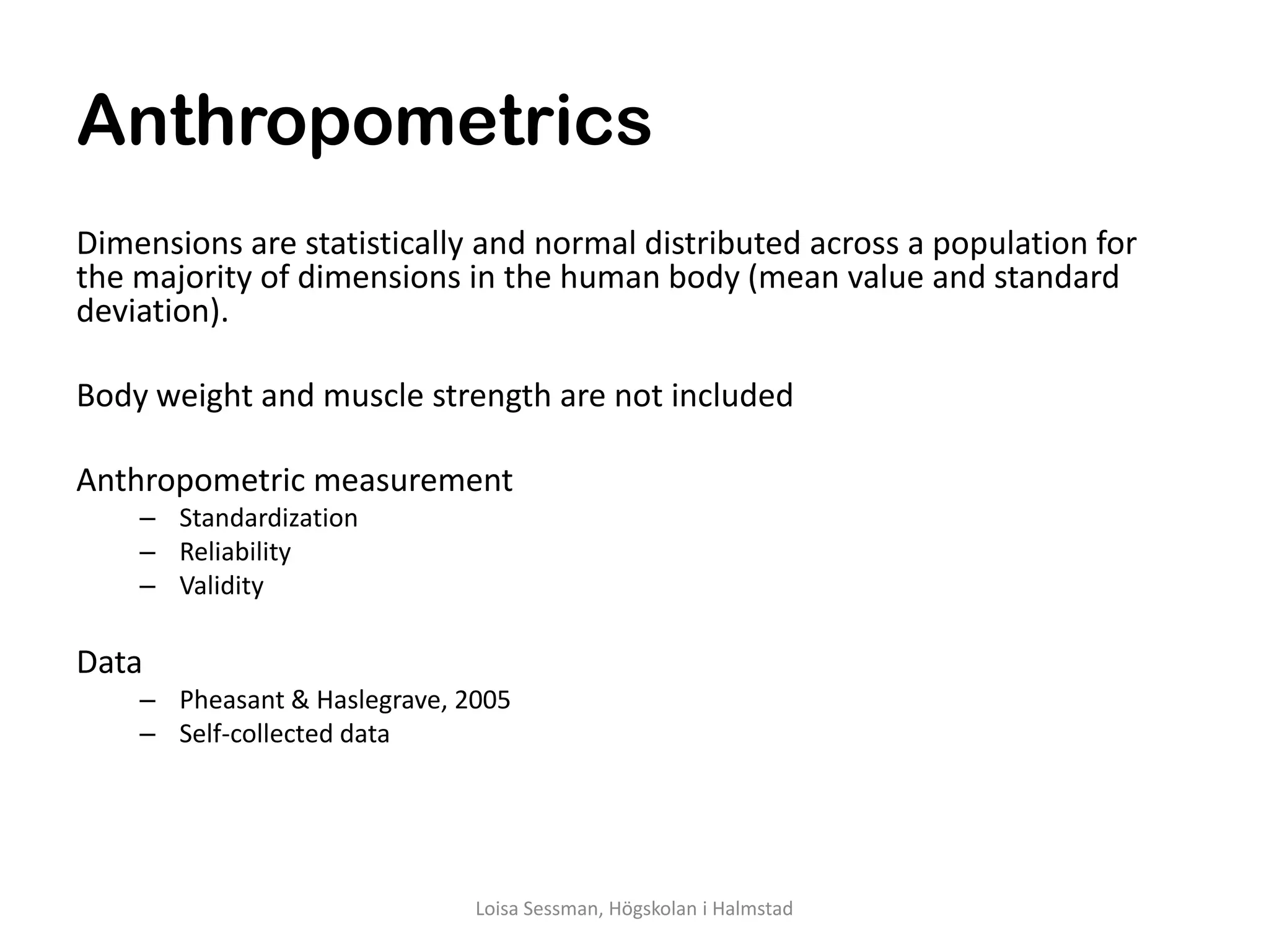 Anthropometrics | PPTX