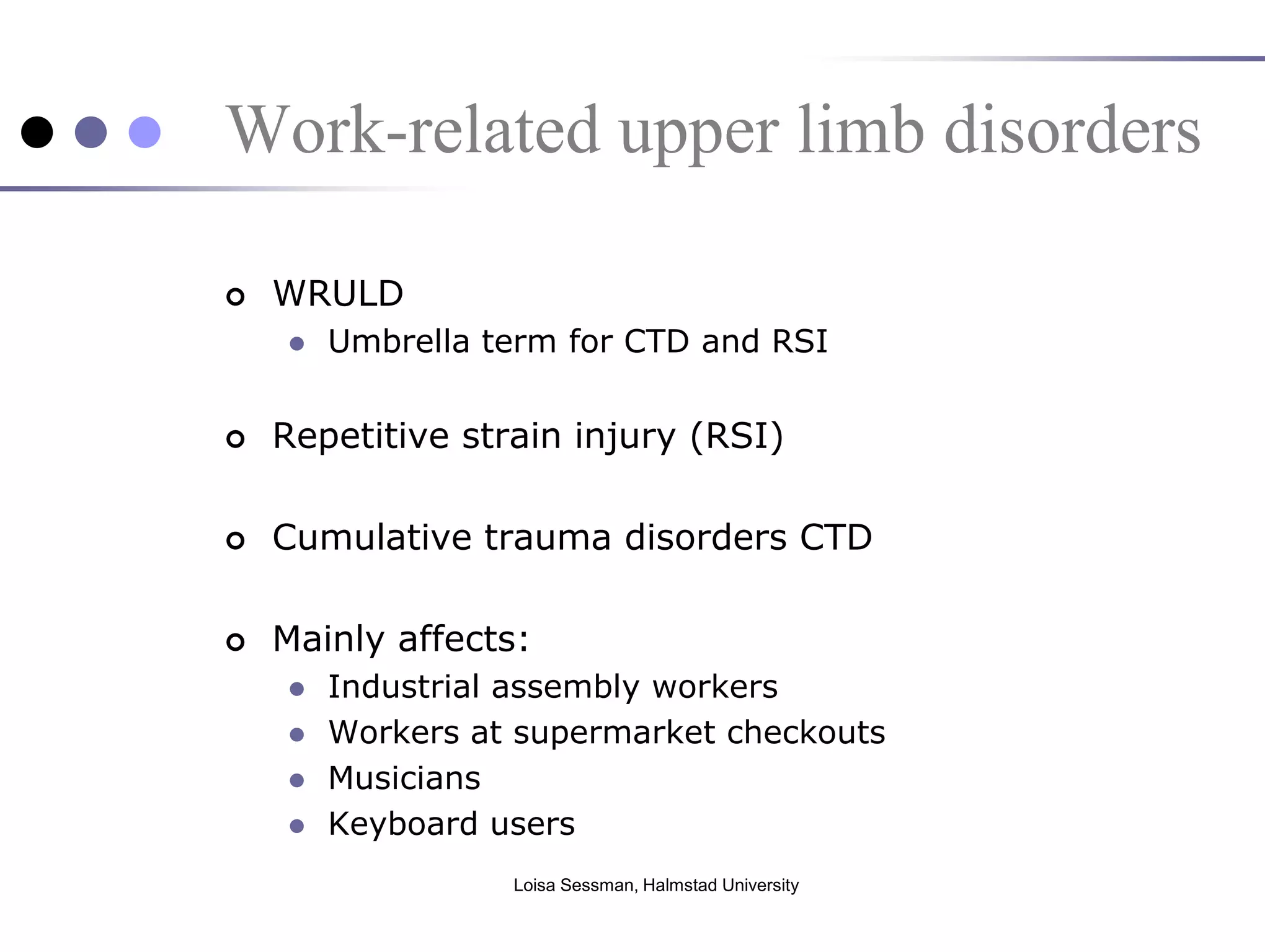 Musculoskeletal disorders | PPTX