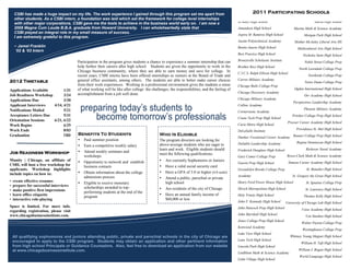 2012 Chicago Summer Business Institute (CSBI) application package | PDF