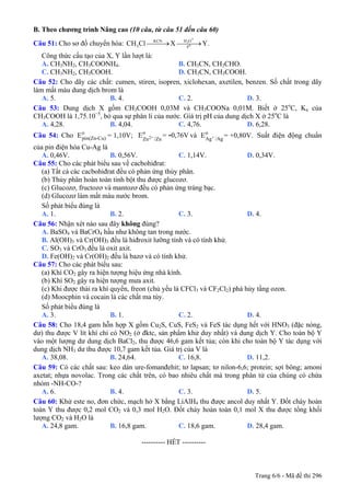 Đề thi đại học 2012 môn Hóa Học khối A | PDF