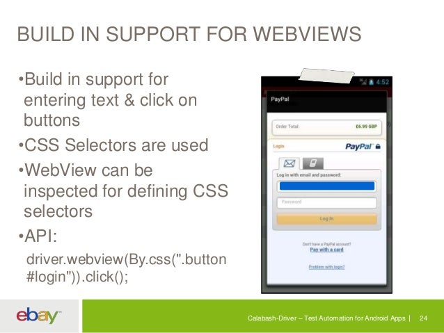 Calabash Driver Test Automation For Android Apps