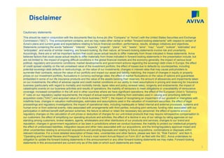 Aviva's 2012 full year results presentation | PDF