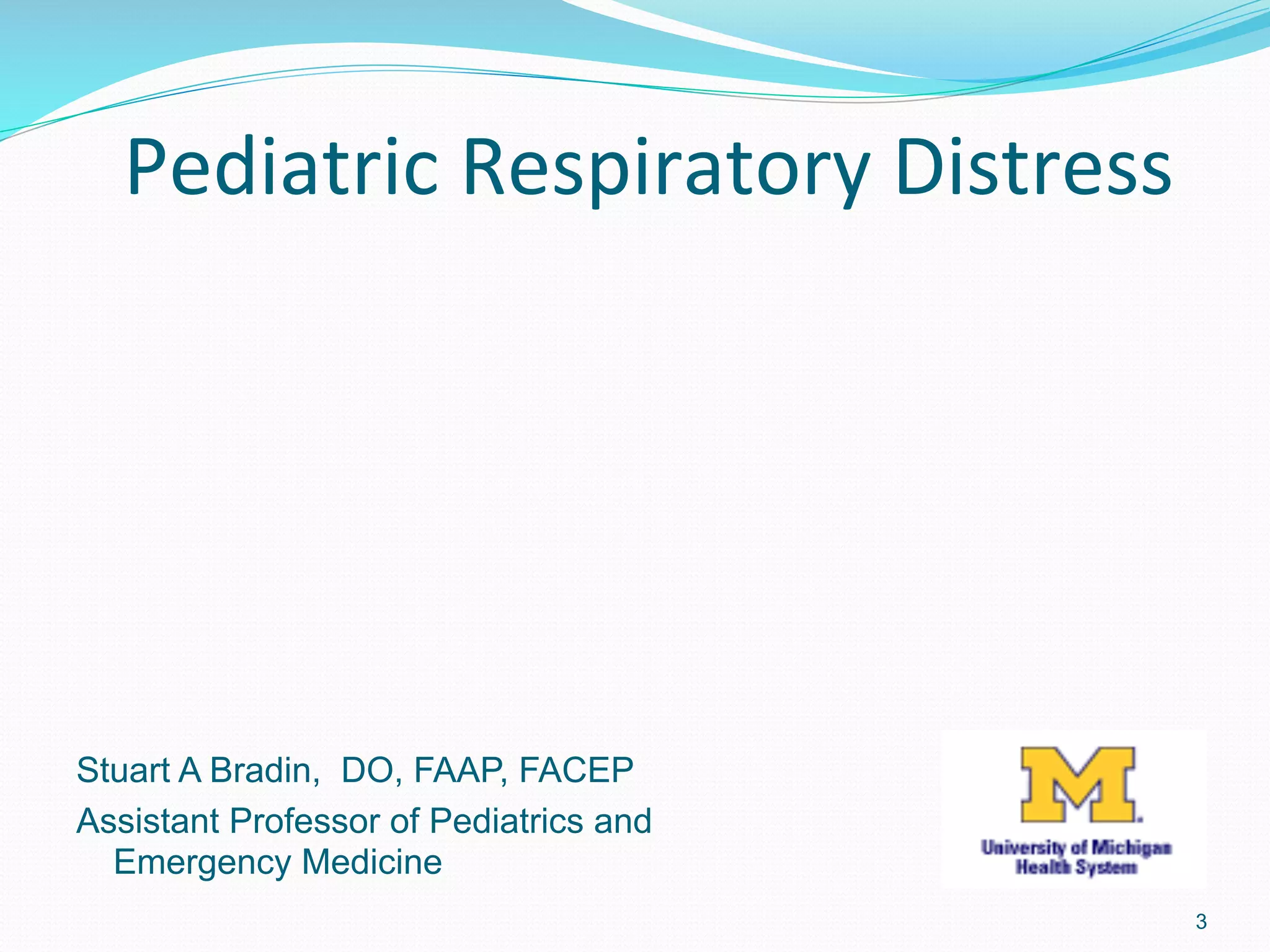 GEMC: Pediatric Respiratory Distress: Resident Training | PDF