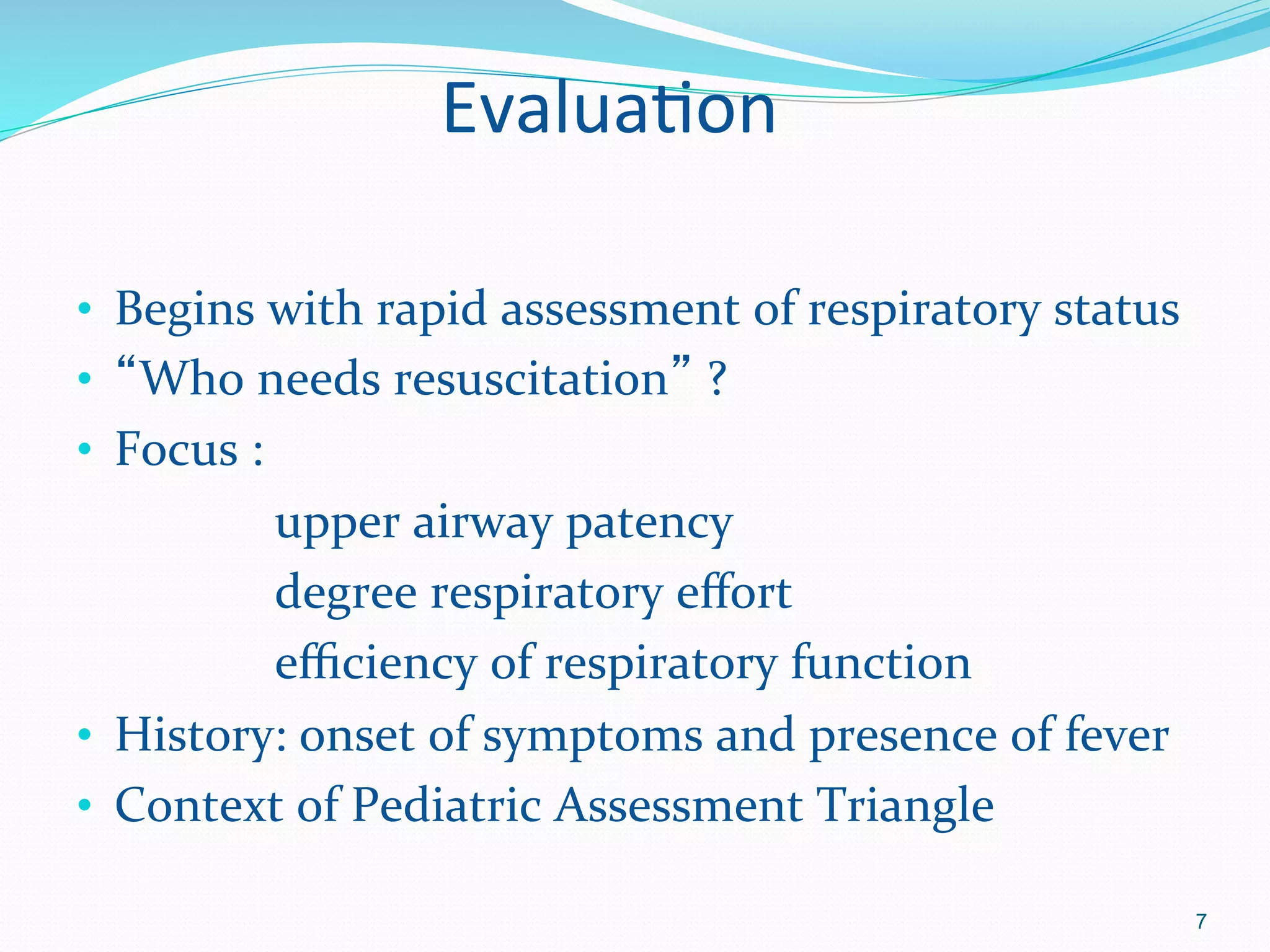 GEMC: Pediatric Respiratory Distress: Resident Training | PDF