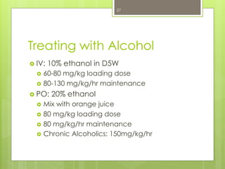 GEMC: Toxic Alcohols: Resident Training | PPT