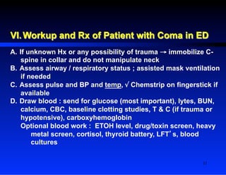 GEMC: Coma: Resident Training | PDF | Brain and Nervous System ...