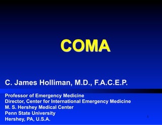 GEMC: Coma: Resident Training | PDF | Brain and Nervous System ...