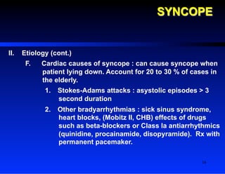 GEMC: Syncope: Resident Training | PDF