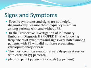 GEMC: Pulmonary Embolism 1: Resident Training | PDF