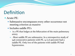 GEMC: Pulmonary Embolism 1: Resident Training | PDF