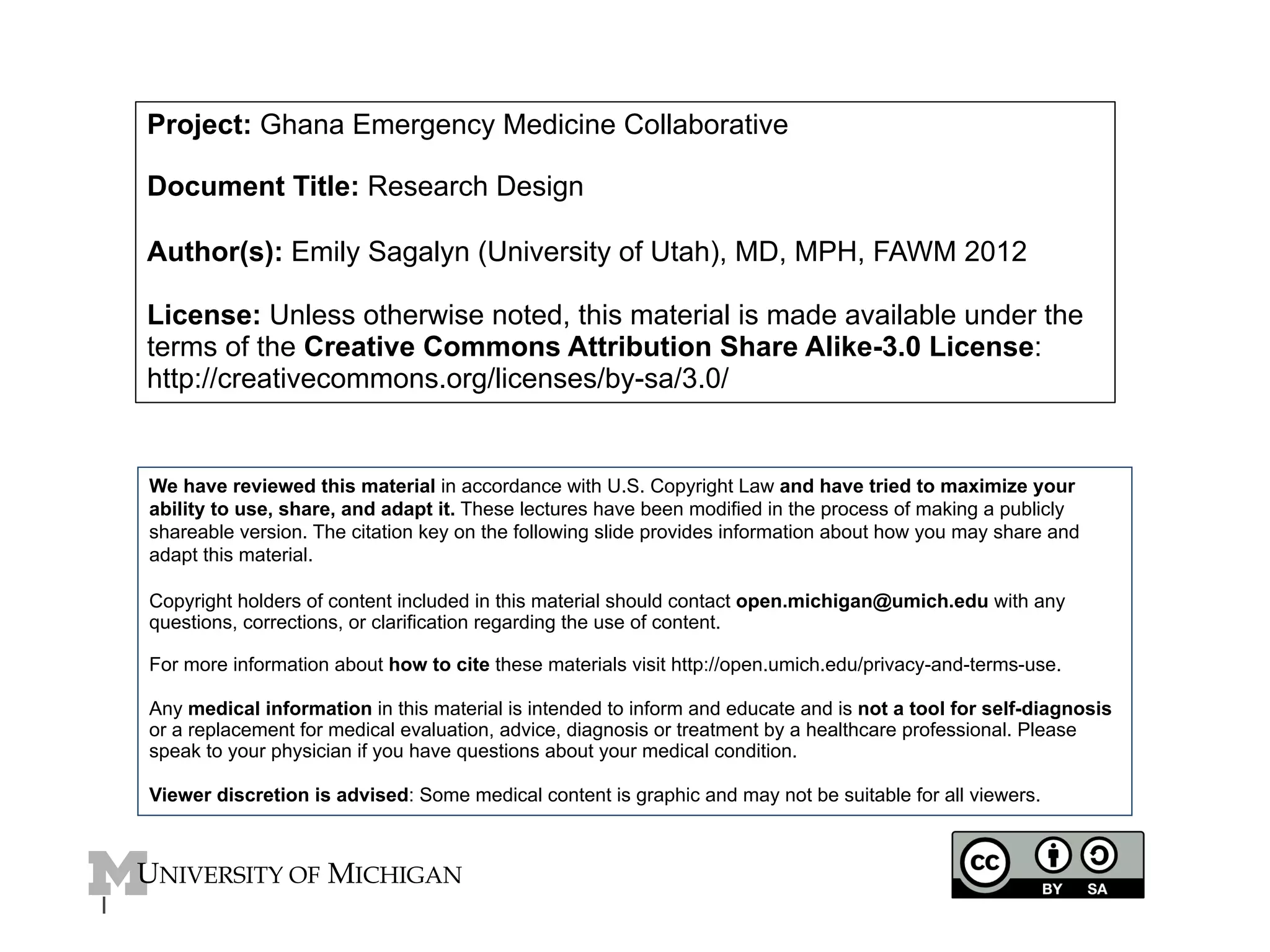 GEMC: Research Design: Resident Training | PDF