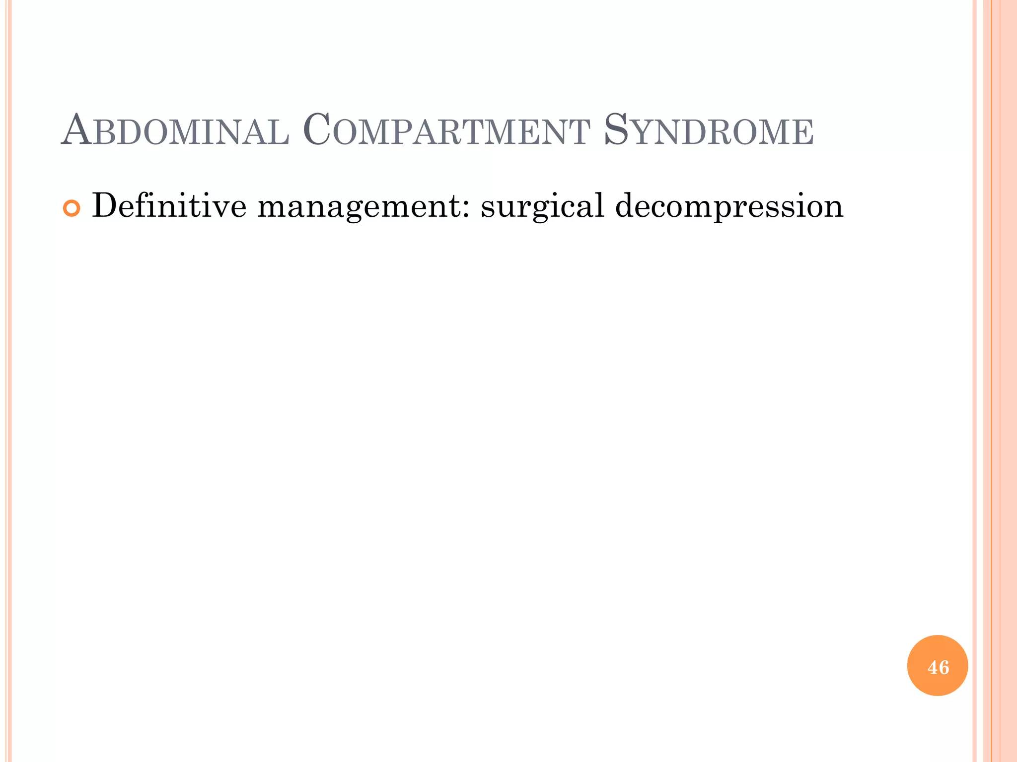 GEMC- Abdominal Compartment Syndrome- for Residents | PDF