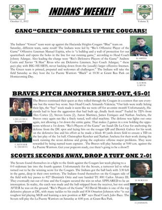 2012 Indians Weekly Week - 4 | PDF