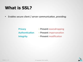 Secure Communication: Usability and Necessity of SSL/TLS | PPT